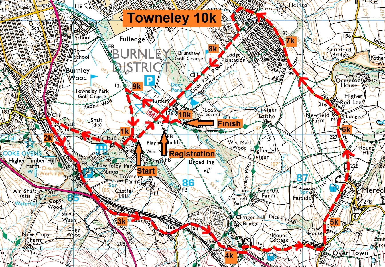 Details of Towneley Park 10k Road Race & Junior Races – Pendle ...